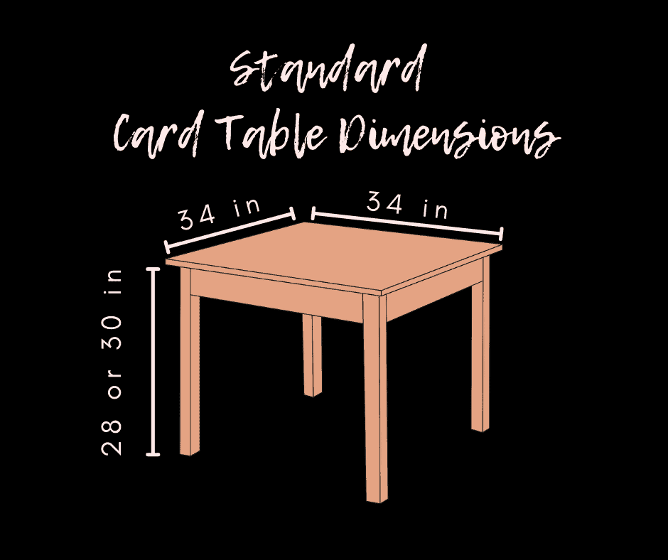 What Are Standard Card Table Dimensions Swankyden
